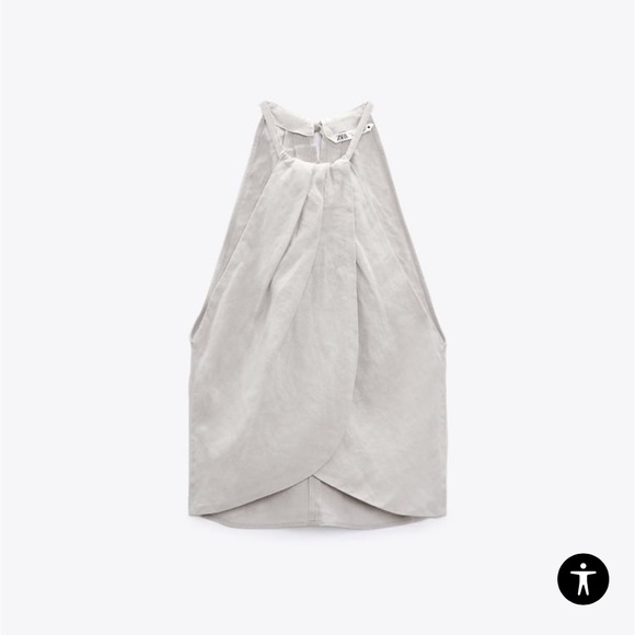 Zara | Tops | Zara Linen Halter Top | Poshmark